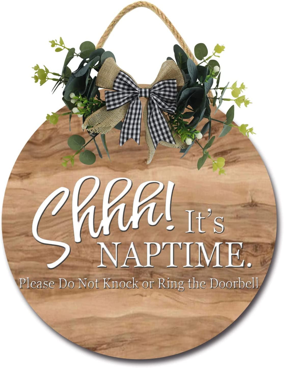 Eveokoki 12" Shhh Its Nap Time Please Do Not Knock or Ring the Door ...