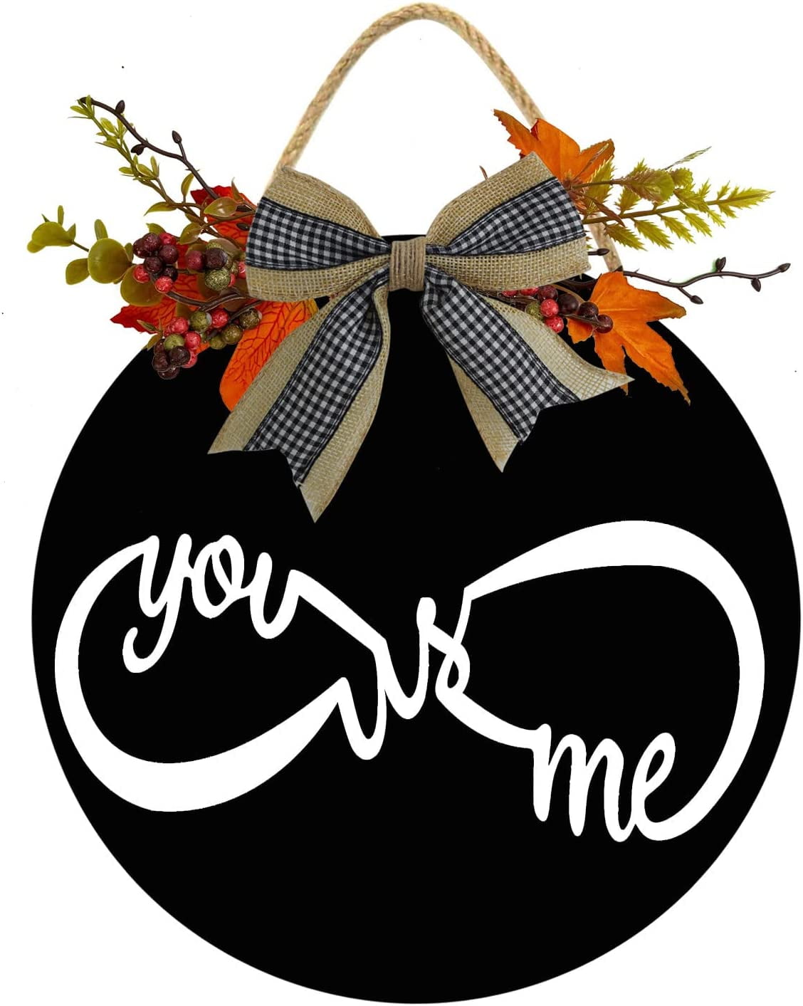 Eveokoki 12" Sign, You Me And Us Sign,Rustic Wooden Door Sign,Farmhouse ...