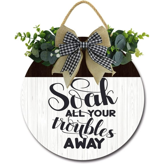 Eveokoki 11" Please Seat Yourself Signs for Bathroom Front Door ...