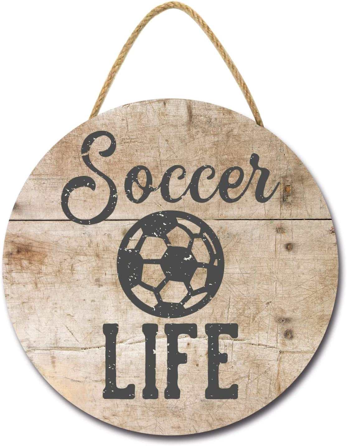 Eveokoki 12" Soccer Life Signs for Bar Pub Club Living Room Farmhouse ...