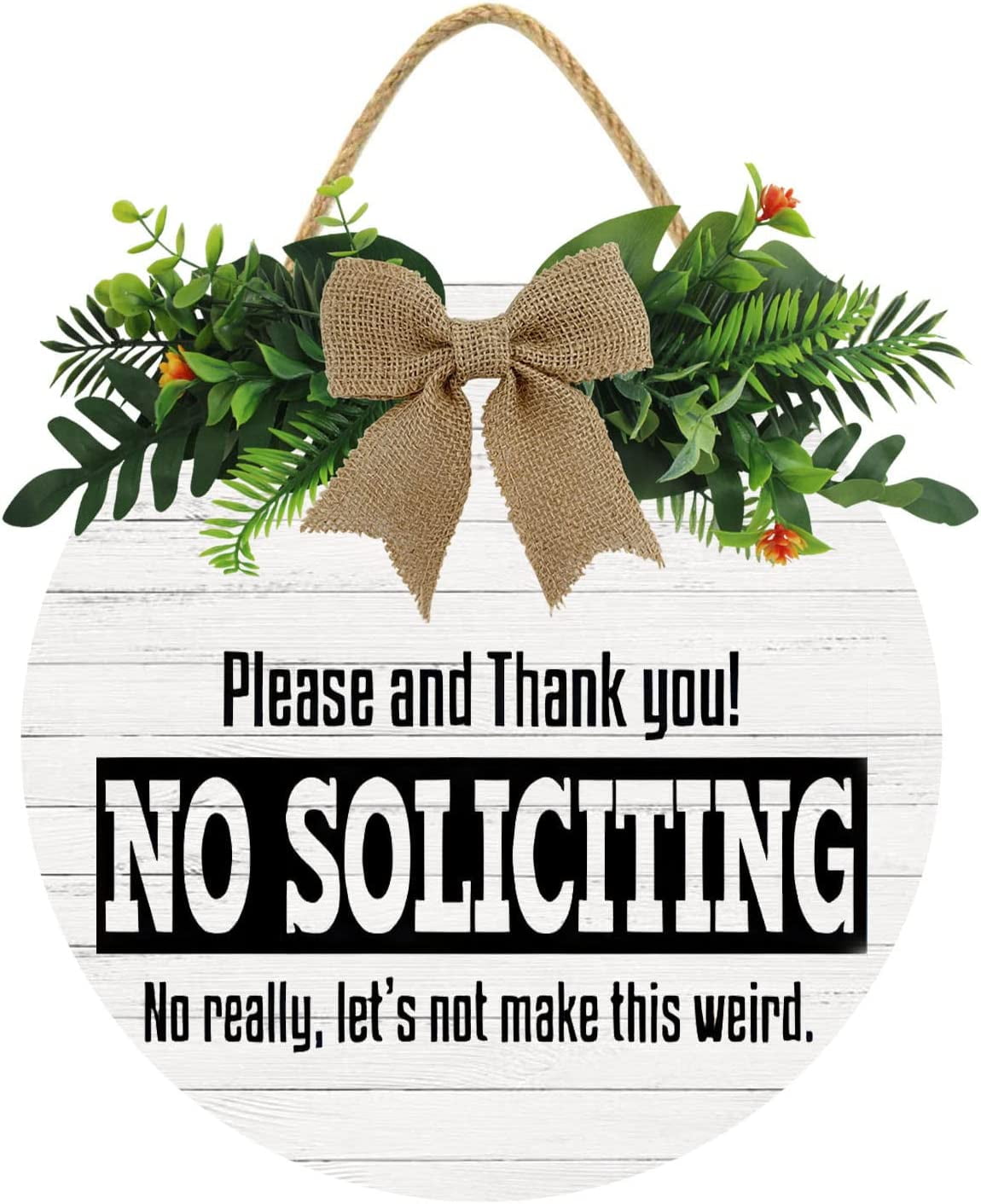 Eveokoki 12" No Soliciting Sign, No Soliciting Please And Thank You Do ...