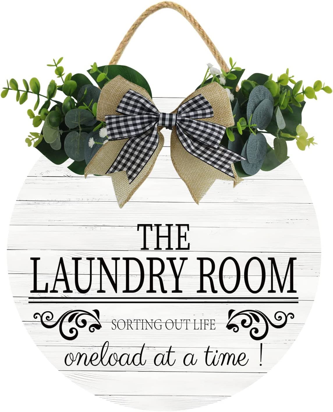 Eveokoki 12" Vintage Farmhouse Laundry Room Sign Country Wall Decor ...