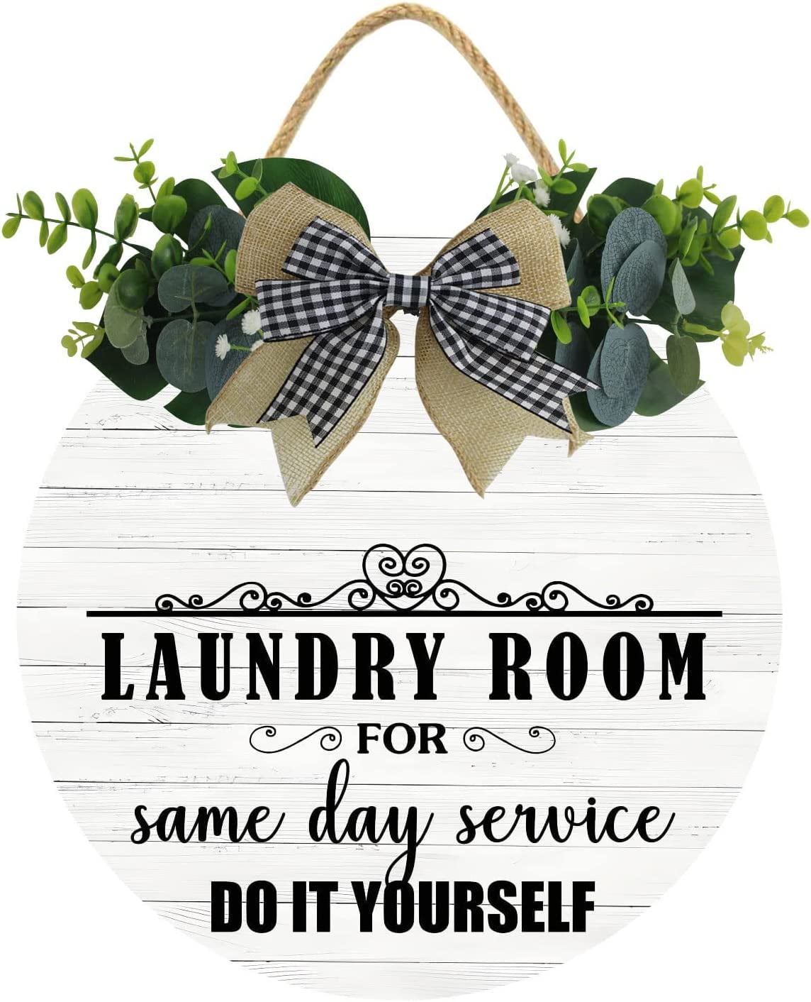 Eveokoki 12" Vintage Farmhouse Laundry Room Sign Country Wall Decor ...