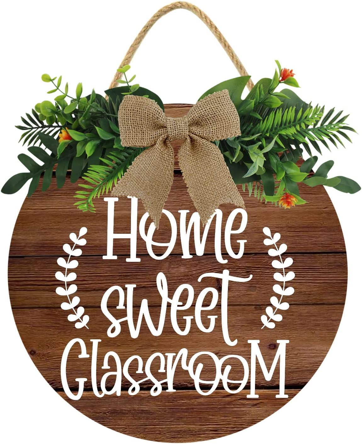 Eveokoki 12" Vintage Wood Sign Home Sweet Classroom,Classroom Decor ...