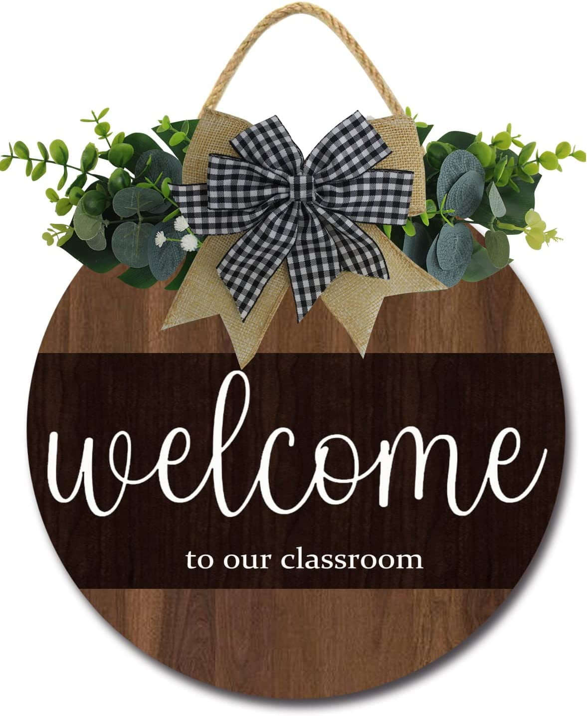 Eveokoki 12" Welcome to Our Classroom for Front Door Farmhouse Porch ...