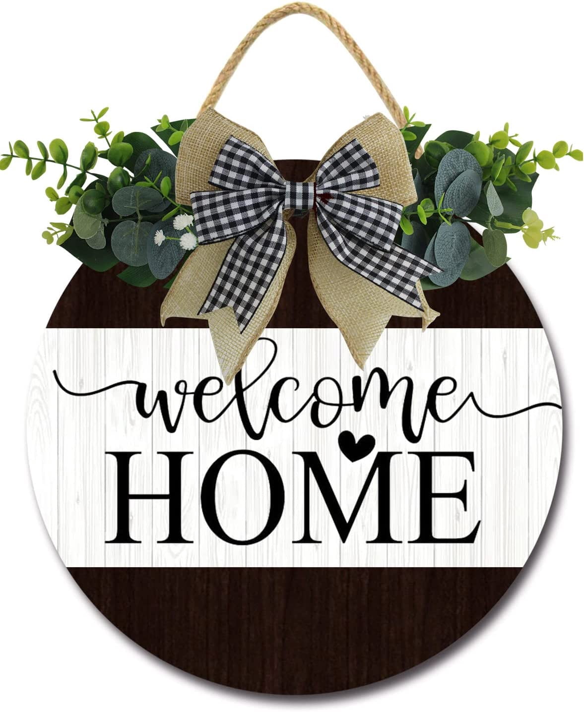 Eveokoki 12" Welcome Home Signs for Front Door Farmhouse Porch Rustic ...