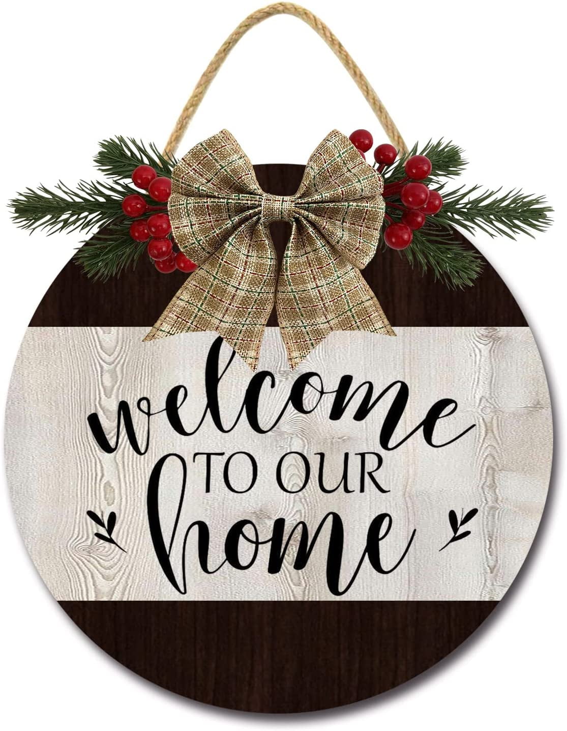 Eveokoki 12" Welcome to Our Home Signs for Front Door Farmhouse Porch ...