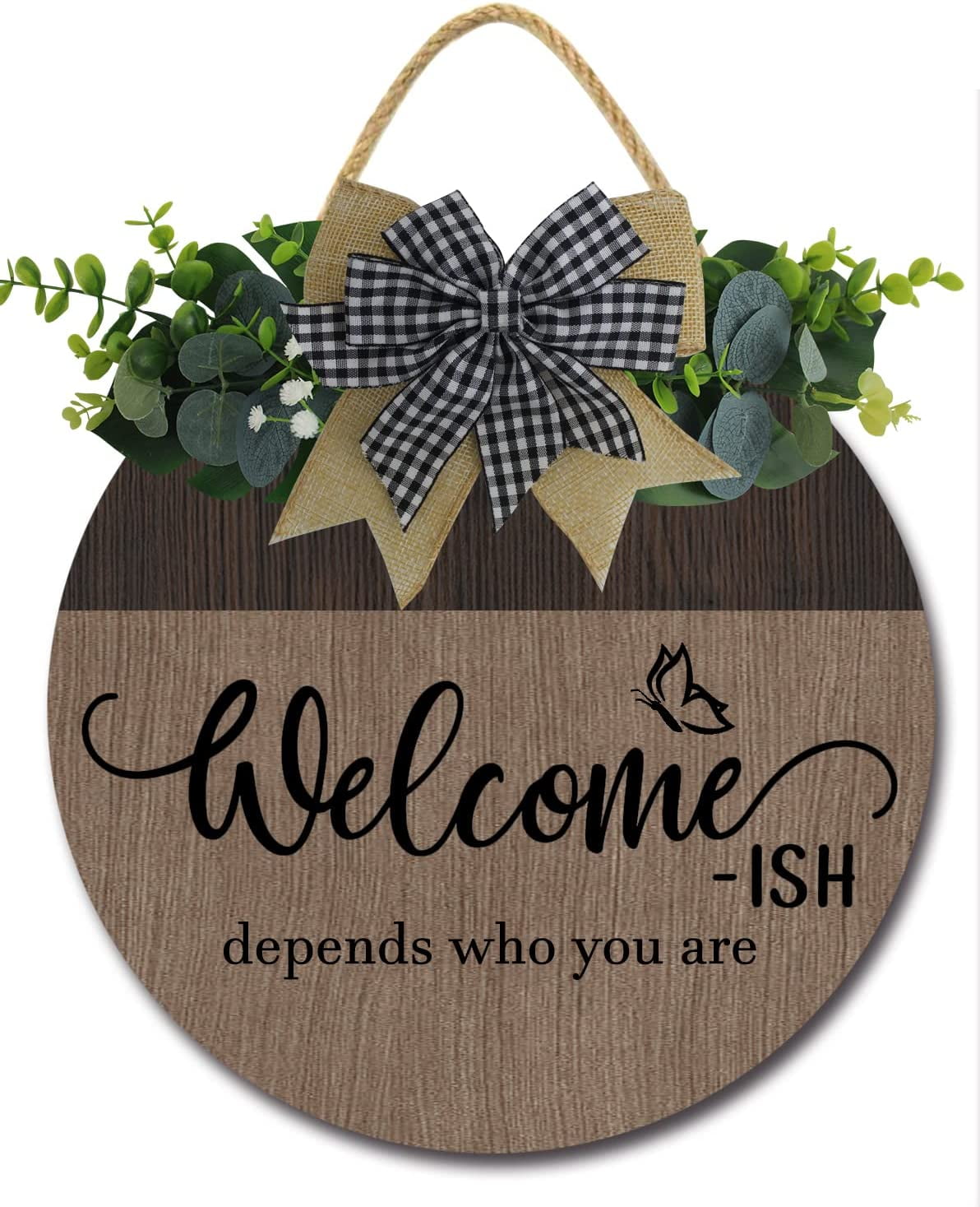 Eveokoki 12" Welcome Sign Plaque for Front Door Porch Farmhouse ...