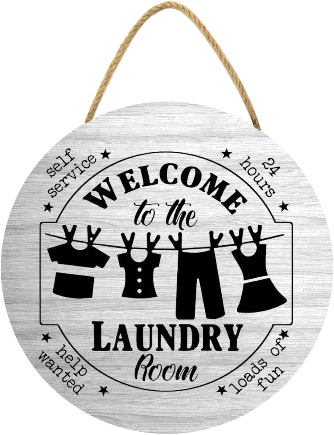 Eveokoki 12" Welcome To The Laundry Room Sign,Laundry Room Decor ...