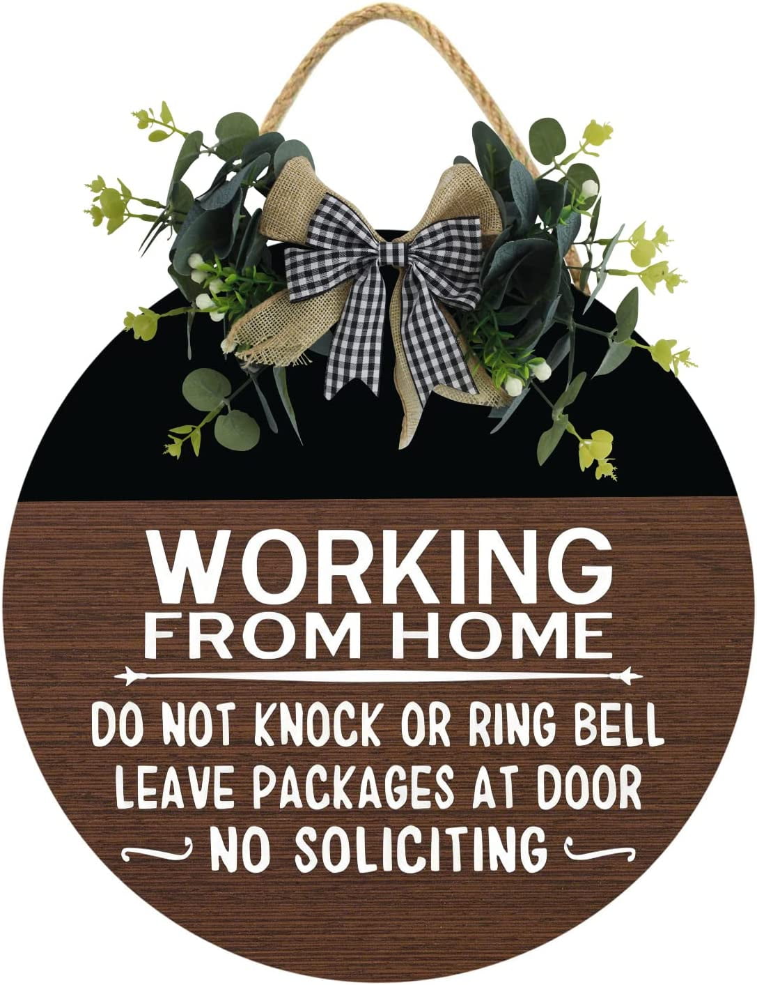 Eveokoki 12" Working From Home Do Not Knock Or Ring Doorbell Leave ...