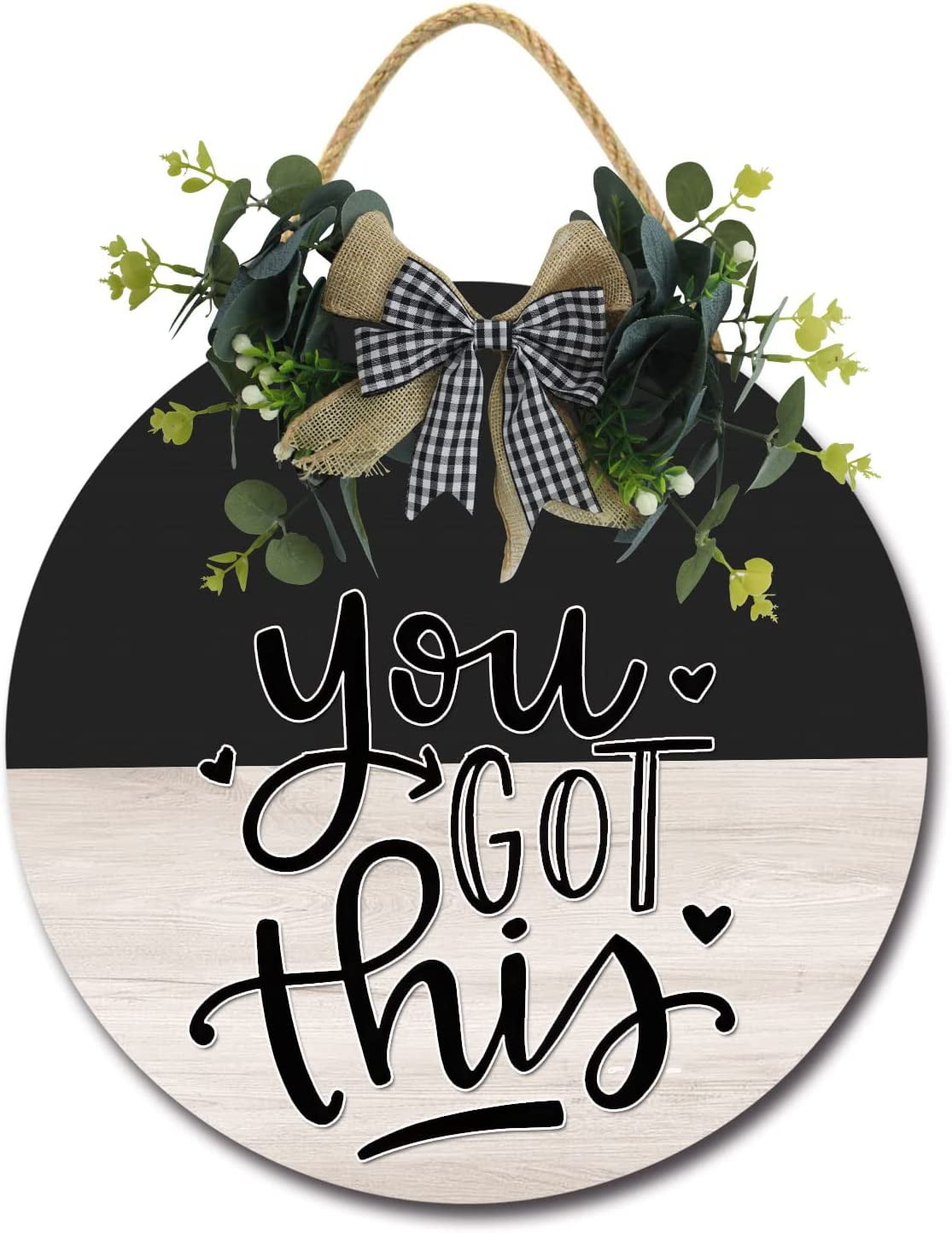 Eveokoki 12" You Got This Wood Sign Welcome Front Door Spa Office ...