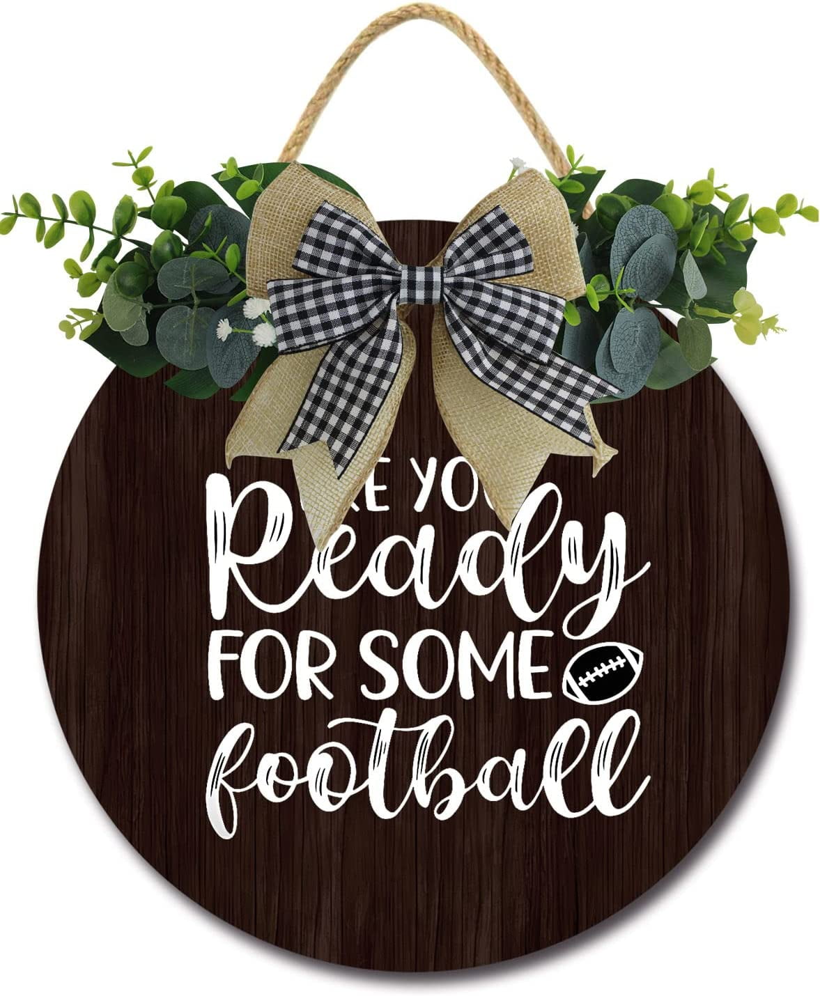 Eveokoki 12" Are You Ready for Some Football Welcome Signs for Front ...