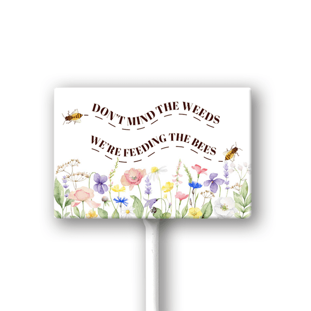 Eveokoki 12 x 8 Inch Garden Stakes Don't Mind The Weeds We're Feeding ...