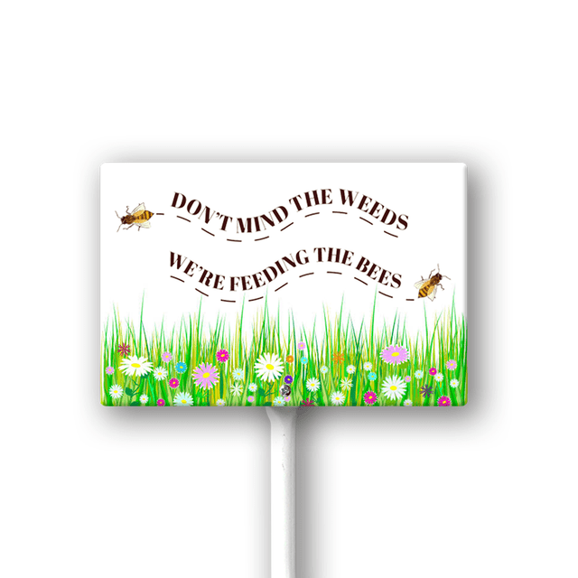 Eveokoki 12 x 8 Inch Garden Stakes Don't Mind The Weeds We're Feeding ...