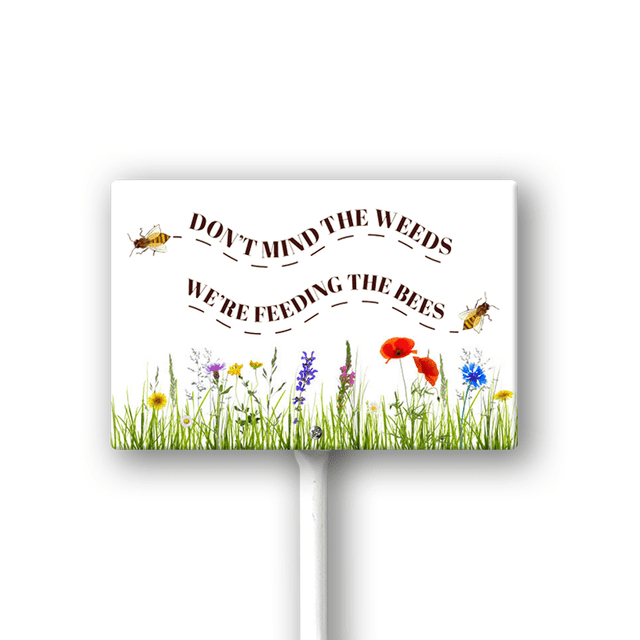 Eveokoki 12 x 8 Inch Garden Stakes Don't Mind The Weeds We're Feeding ...