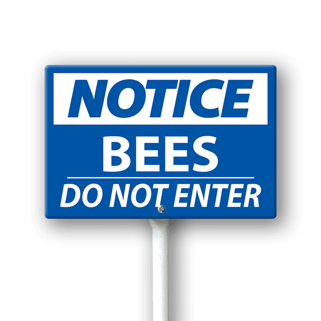 Eveokoki 12 x 8 inch “Notice Bees - Do Not Enter” Lawn Yard Sign with ...