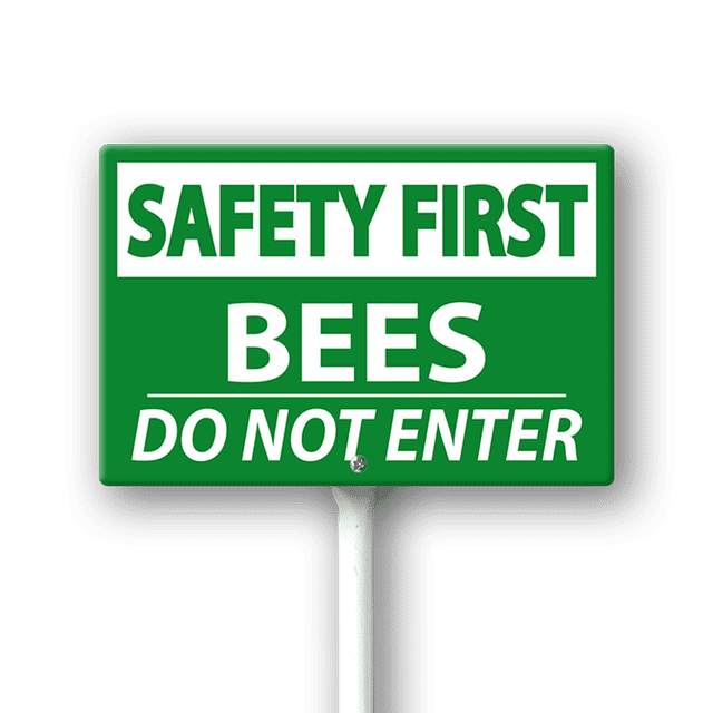 Eveokoki 12 x 8 inch “Safety First Bees - Do Not Enter” Lawn Yard Sign ...