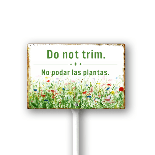 Eveokoki (12X8) IN Do Not Trim In English And Spanish Yard Sign With ...