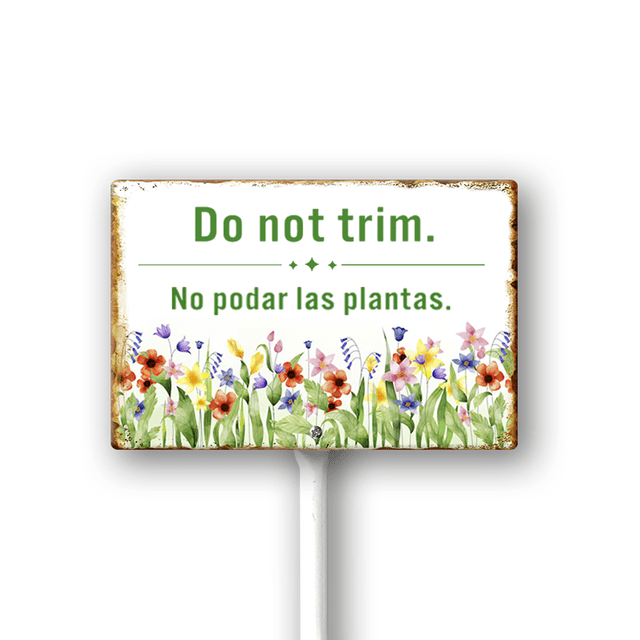 Eveokoki (12X8) IN Do Not Trim In English And Spanish Yard Sign With ...