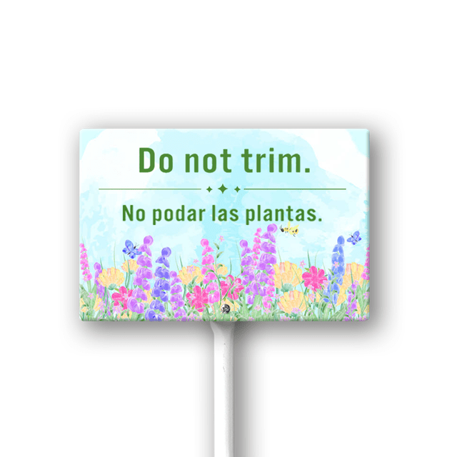 Eveokoki (12X8) IN Do Not Trim In English And Spanish Yard Sign With ...