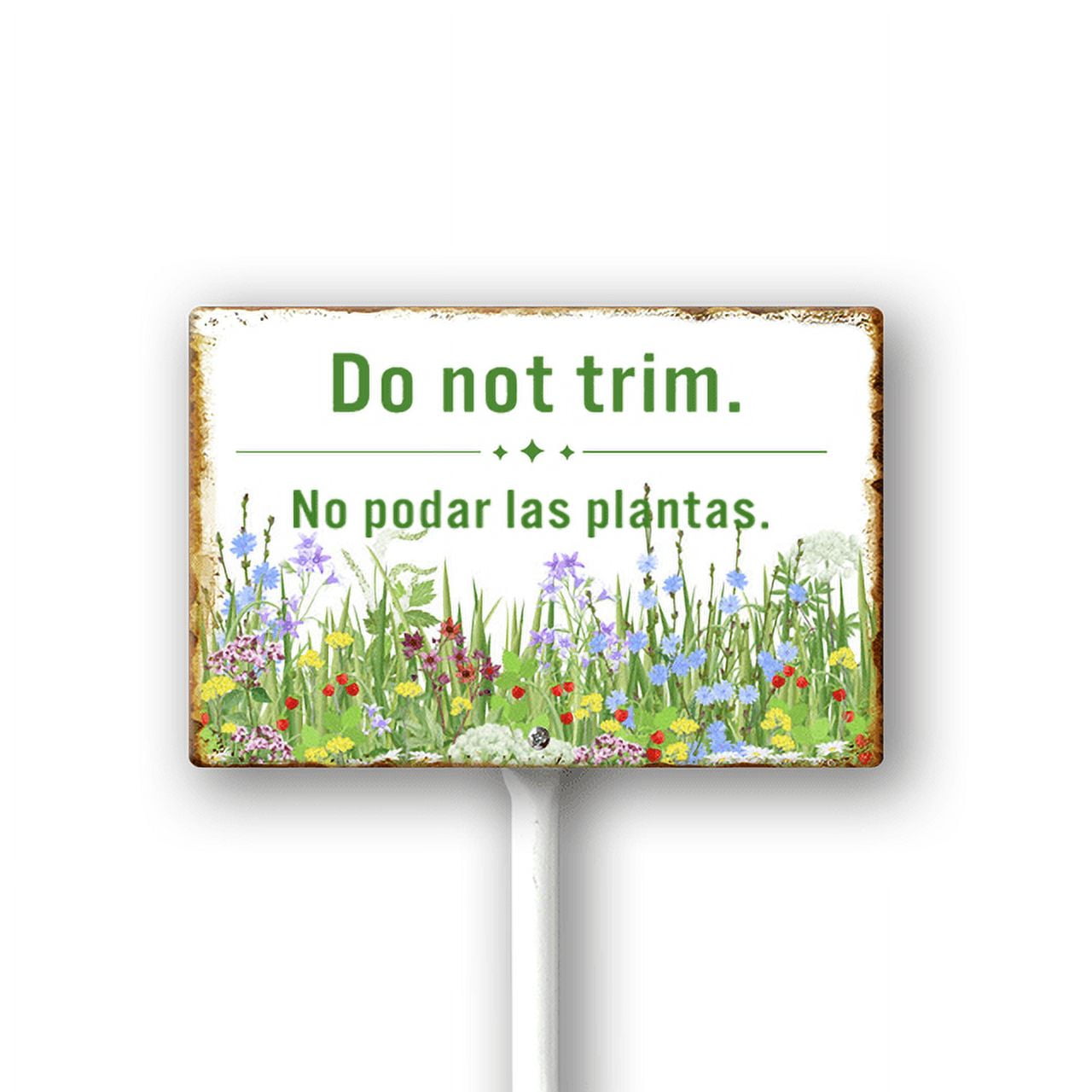 Eveokoki (12X8) IN Do Not Trim In English And Spanish Yard Sign With ...