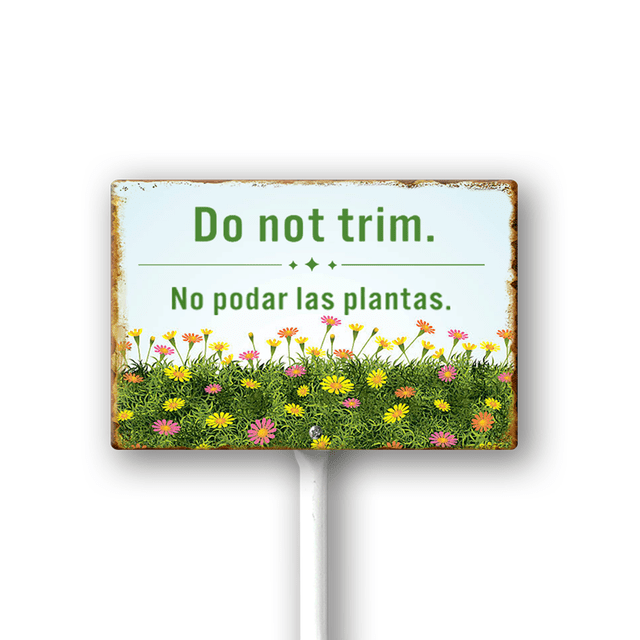 Eveokoki (12X8) IN Do Not Trim In English And Spanish Yard Sign With ...