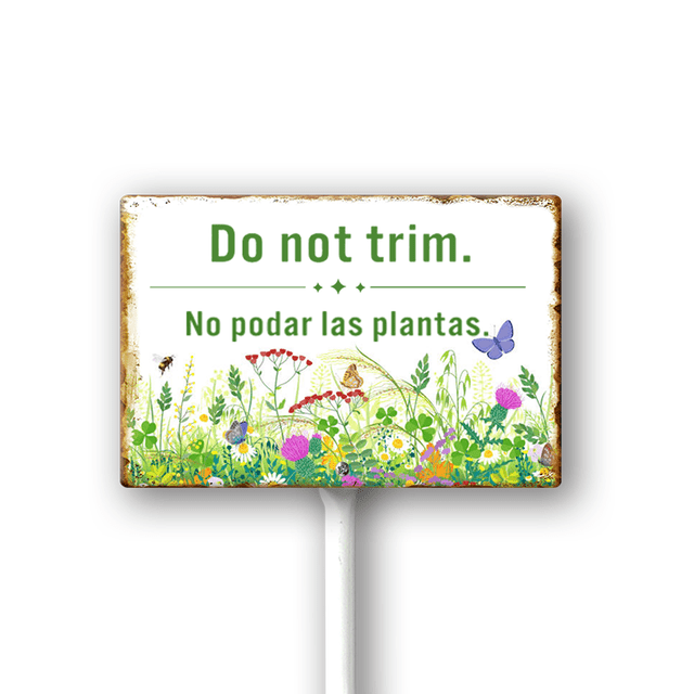 Eveokoki (12X8) IN Do Not Trim In English And Spanish Yard Sign With ...