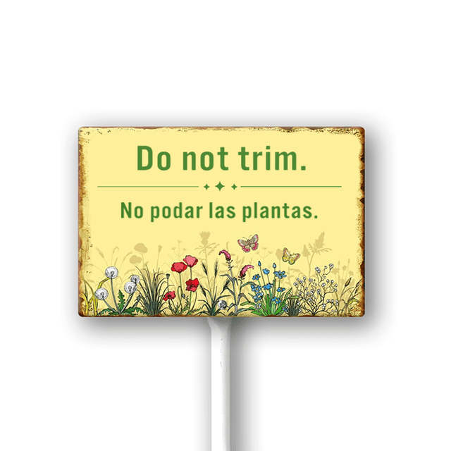 Eveokoki (12X8) IN Do Not Trim In English And Spanish Yard Sign With ...