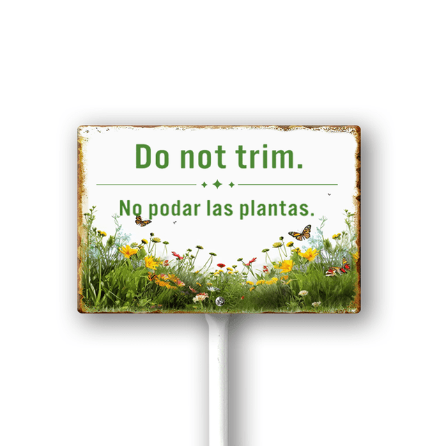 Eveokoki (12X8) IN Do Not Trim In English And Spanish Yard Sign With ...