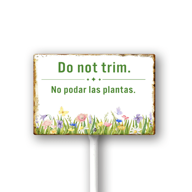 Eveokoki (12X8) IN Do Not Trim In English And Spanish Yard Sign With ...