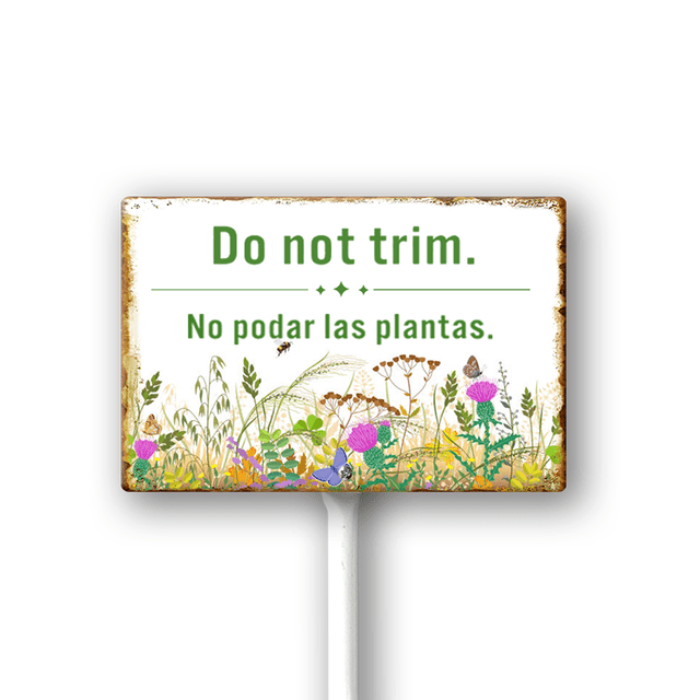Eveokoki (12X8) IN Do Not Trim In English And Spanish Yard Sign With ...