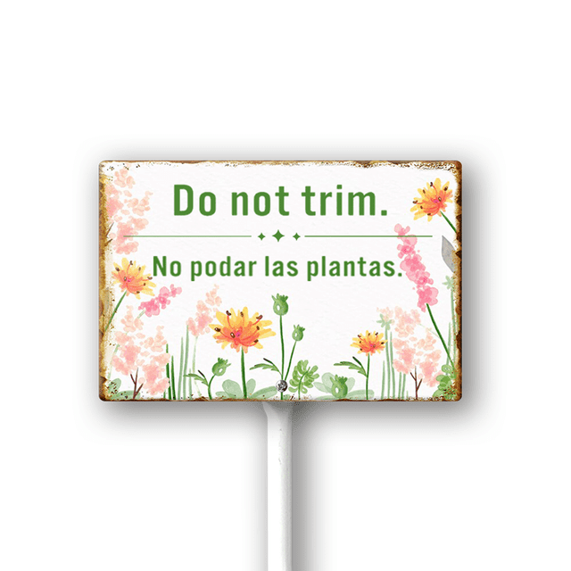 Eveokoki (12X8) IN Do Not Trim In English And Spanish Yard Sign With ...
