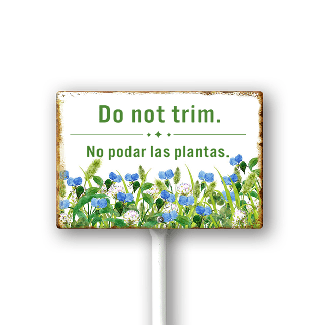 Eveokoki (12X8) IN Do Not Trim In English And Spanish Yard Sign With ...