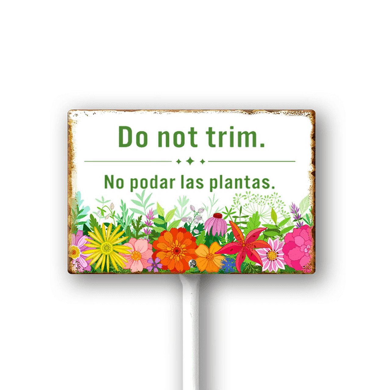 Eveokoki (12X8) IN Do Not Trim In English And Spanish Yard Sign With ...