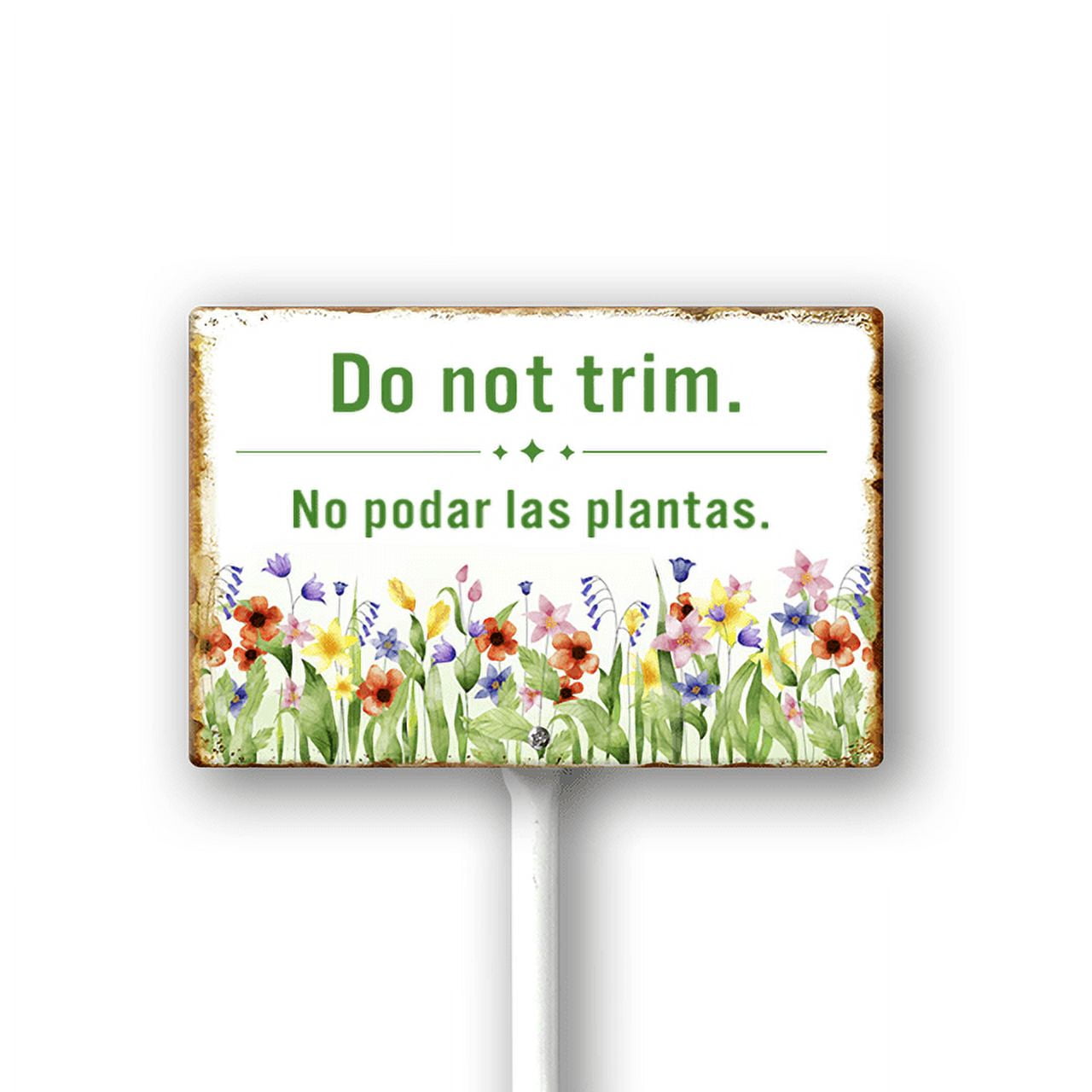 Eveokoki (12X8) IN Do Not Trim In English And Spanish Yard Sign With ...