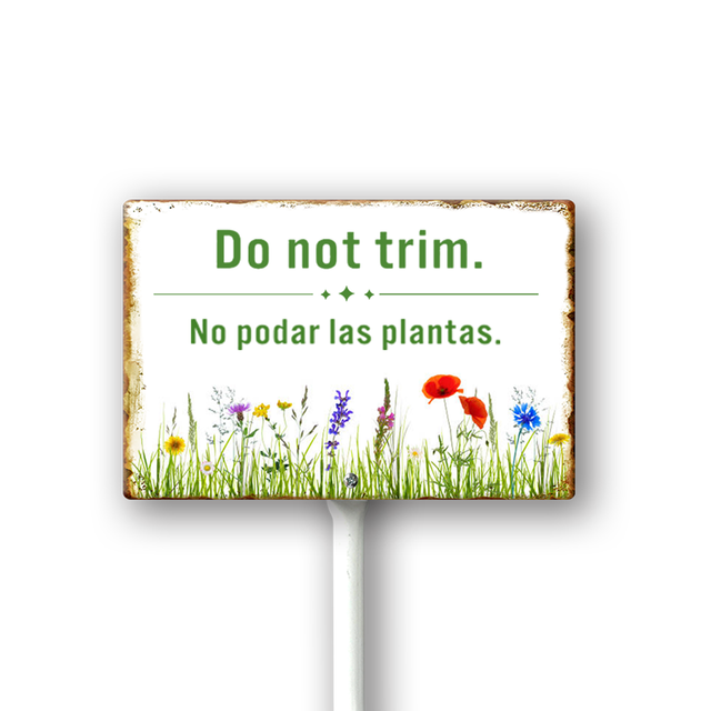 Eveokoki (12X8) IN Do Not Trim In English And Spanish Yard Sign With ...