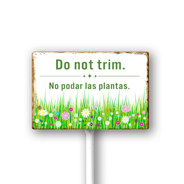 Eveokoki (12X8) IN Do Not Trim In English And Spanish Yard Sign With ...