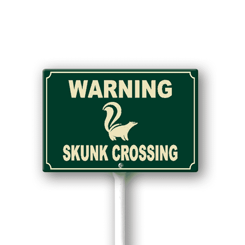 Eveokoki (12X8) IN Warning Skunk Crossing Yard Sign With Stake Caution ...