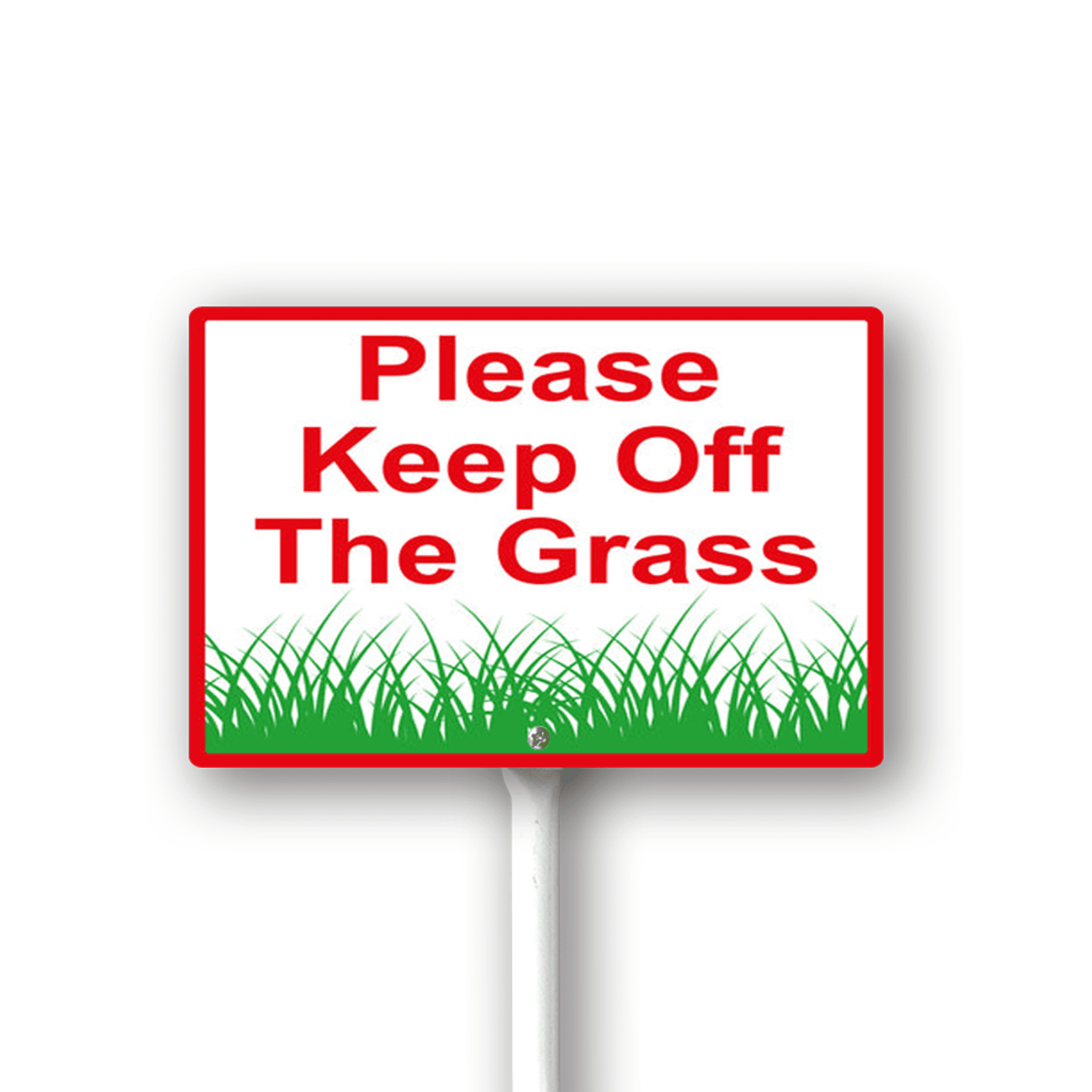 Eveokoki 12X8Inch Keep Off Grass Aluminum Lawn Sign Stand Yard Sign ...