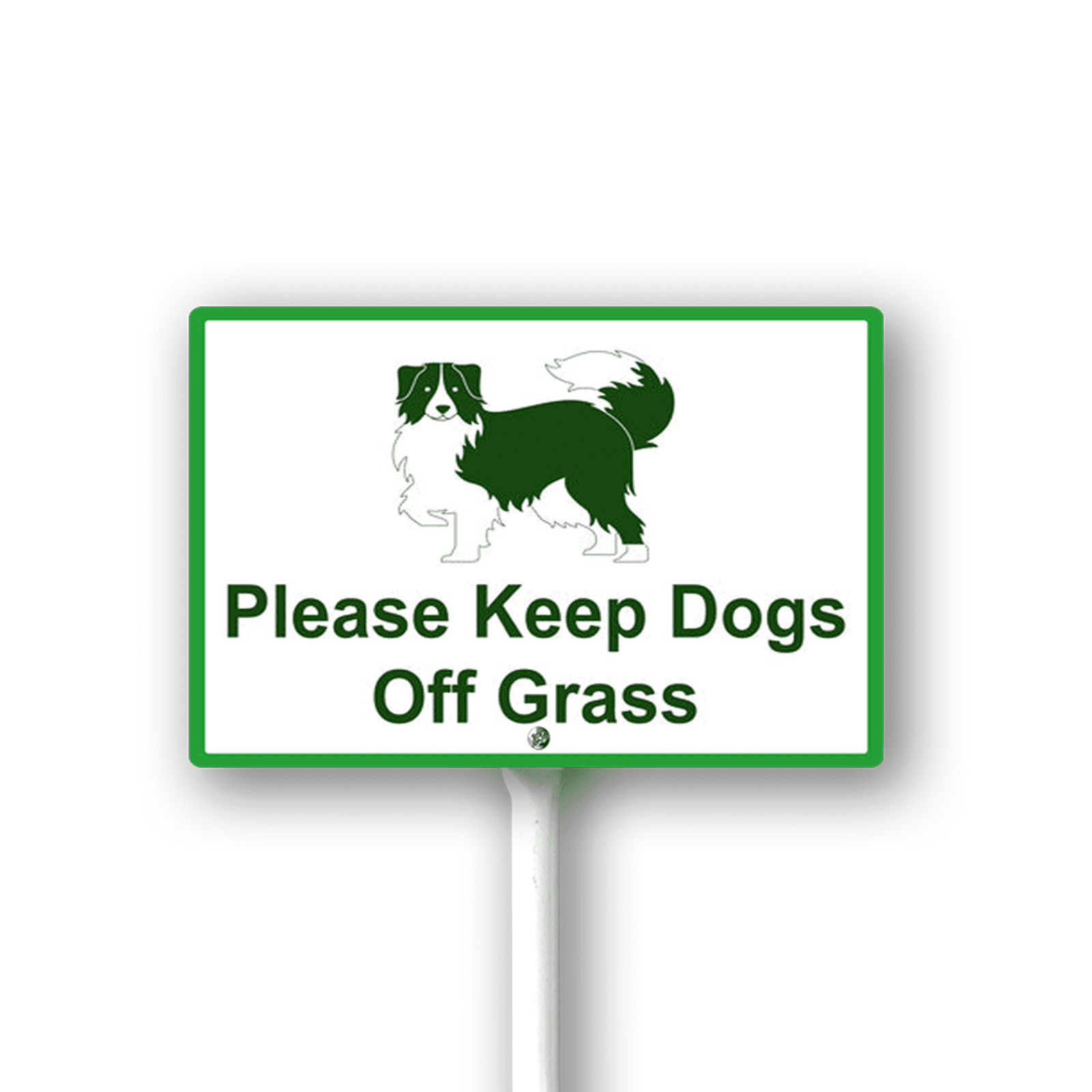 Eveokoki 12X8Inch Please Keep Dogs Off Grass Aluminum Lawn Sign Stand ...