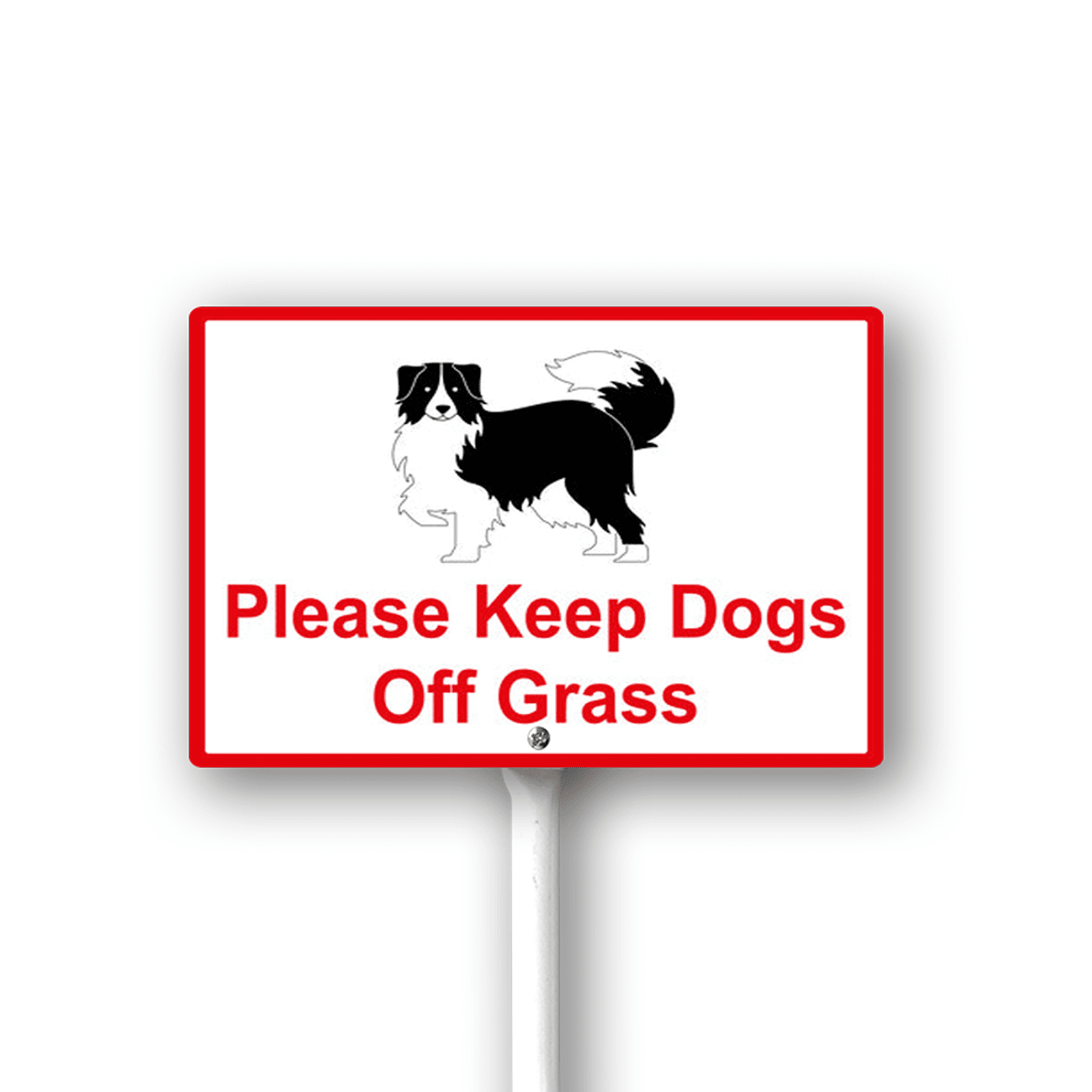 Eveokoki 12X8Inch Please Keep Dogs Off Grass Aluminum Lawn Sign Stand ...