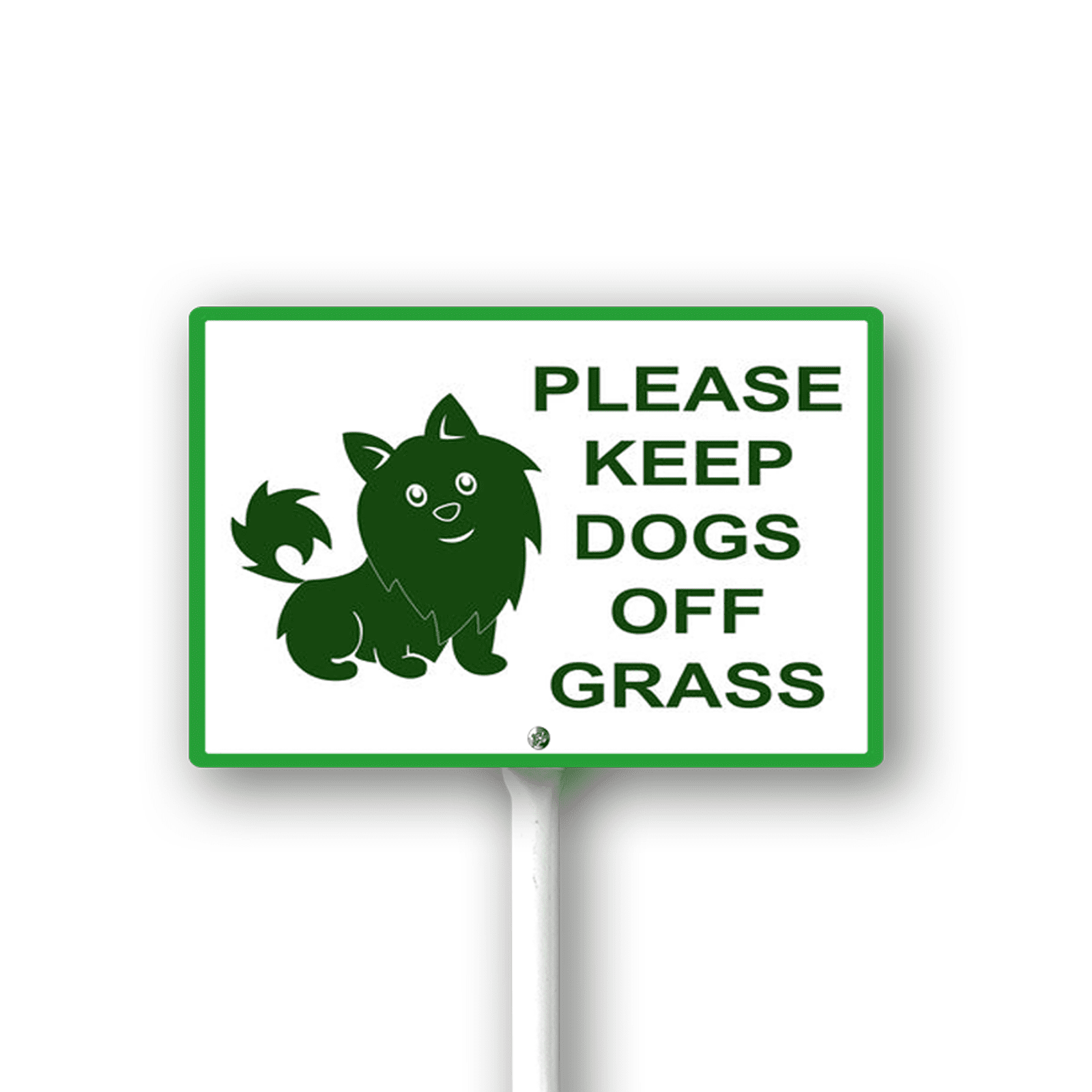 Eveokoki 12X8Inch Please Keep Dogs Off Grass Aluminum Lawn Sign Stand ...