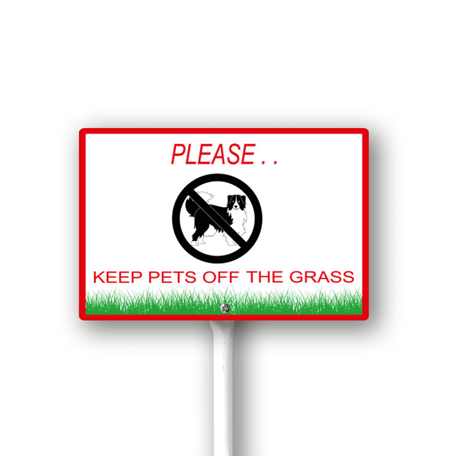 Eveokoki 12X8Inch Please Keep Dogs Off The Grass Aluminum Lawn Sign ...