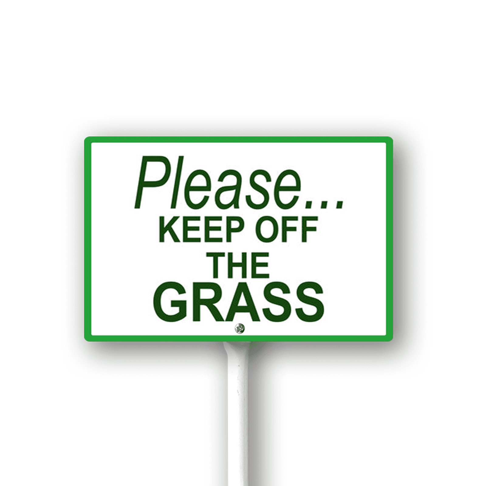 Eveokoki 12X8Inch Please Keep Off The Grass Aluminum Lawn Sign Stand ...