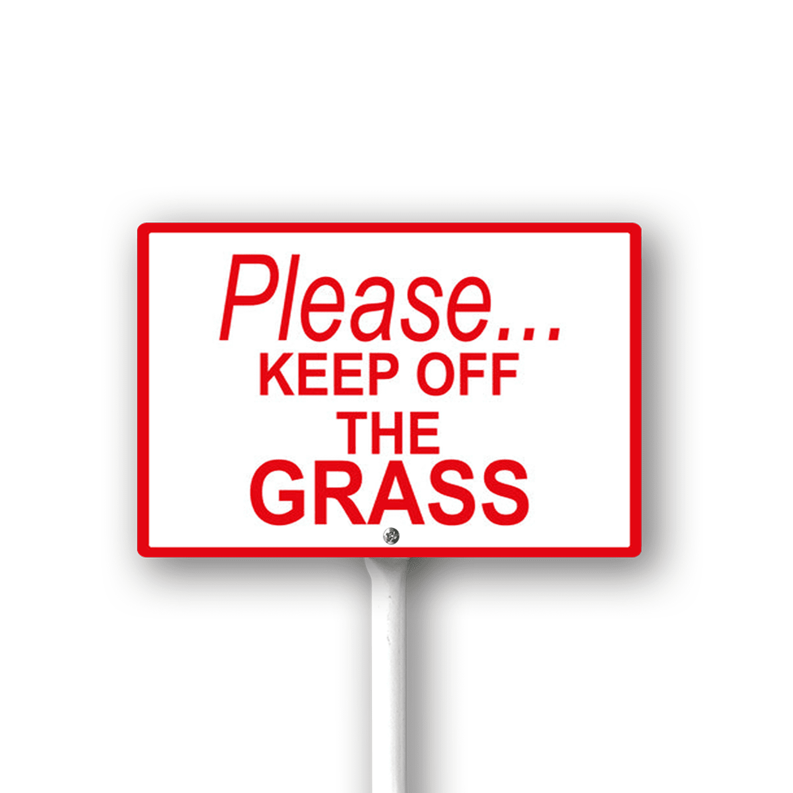Eveokoki 12X8Inch Please Keep Off The Grass Aluminum Lawn Sign Stand ...