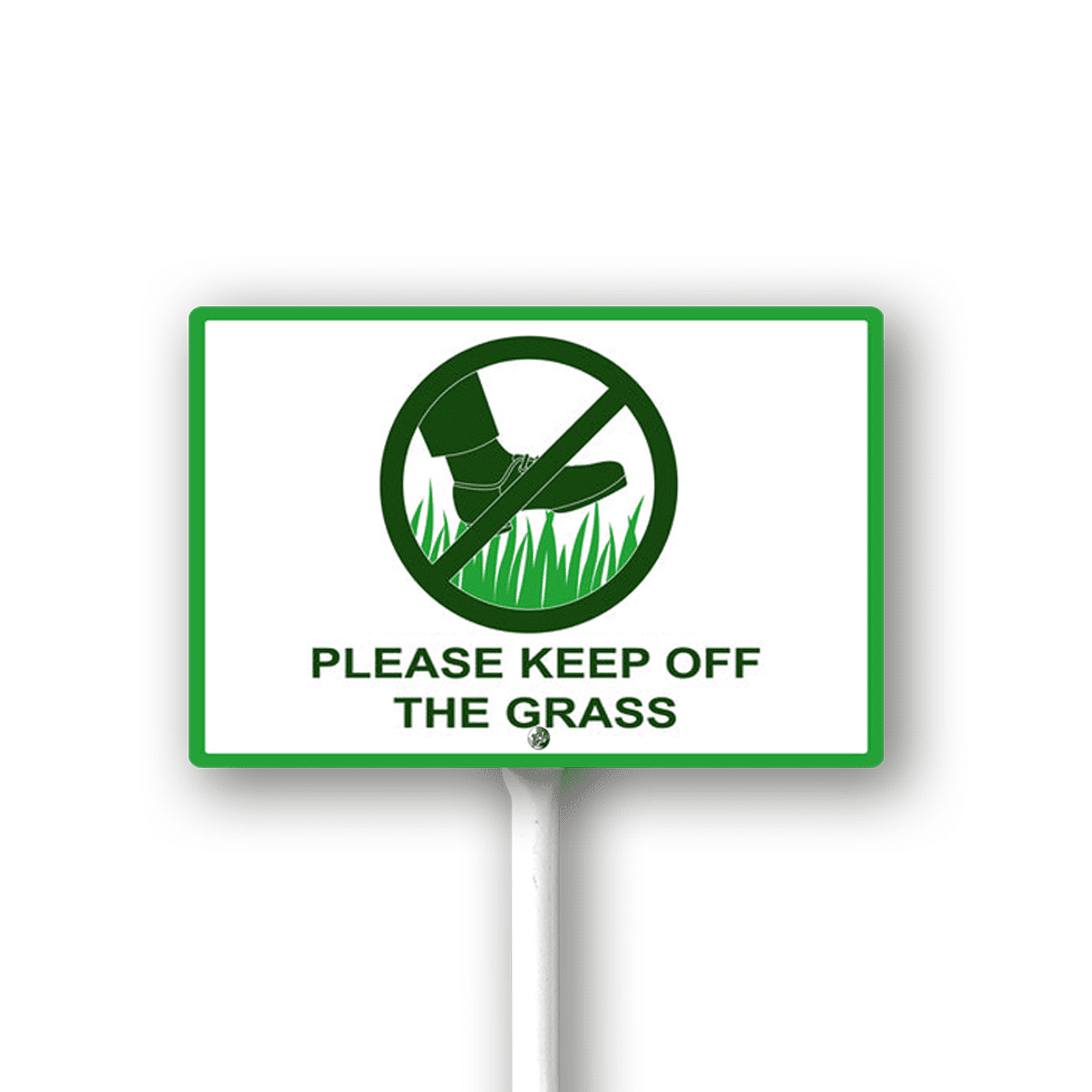 Eveokoki 12X8Inch Please Keep Off The Grass Aluminum Lawn Sign Stand ...