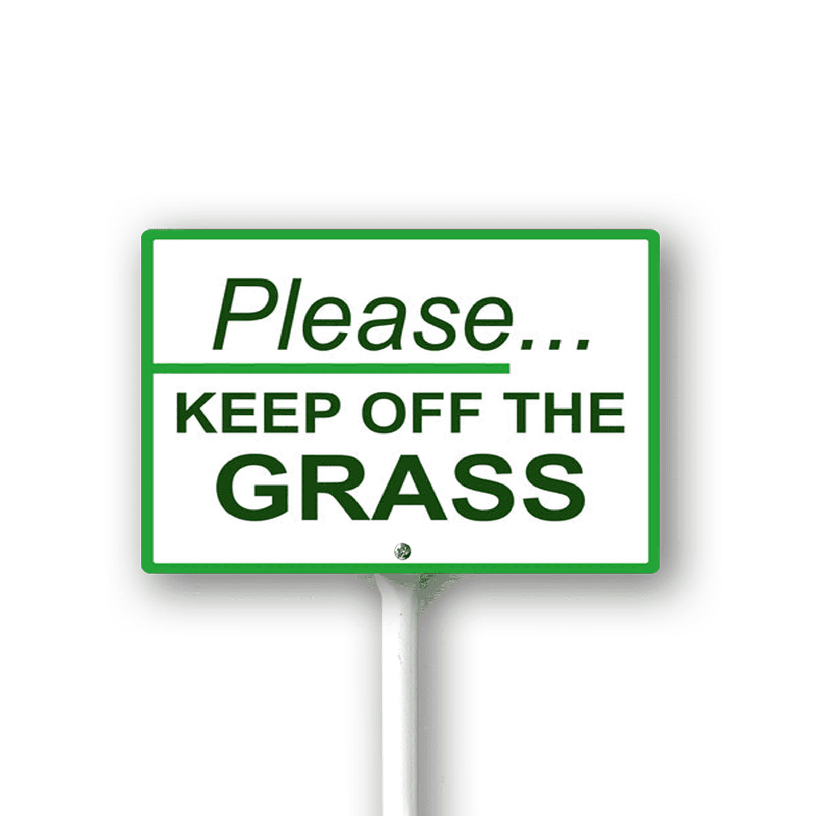 Eveokoki 12X8Inch Please Keep Off The Grass Aluminum Lawn Sign Stand ...