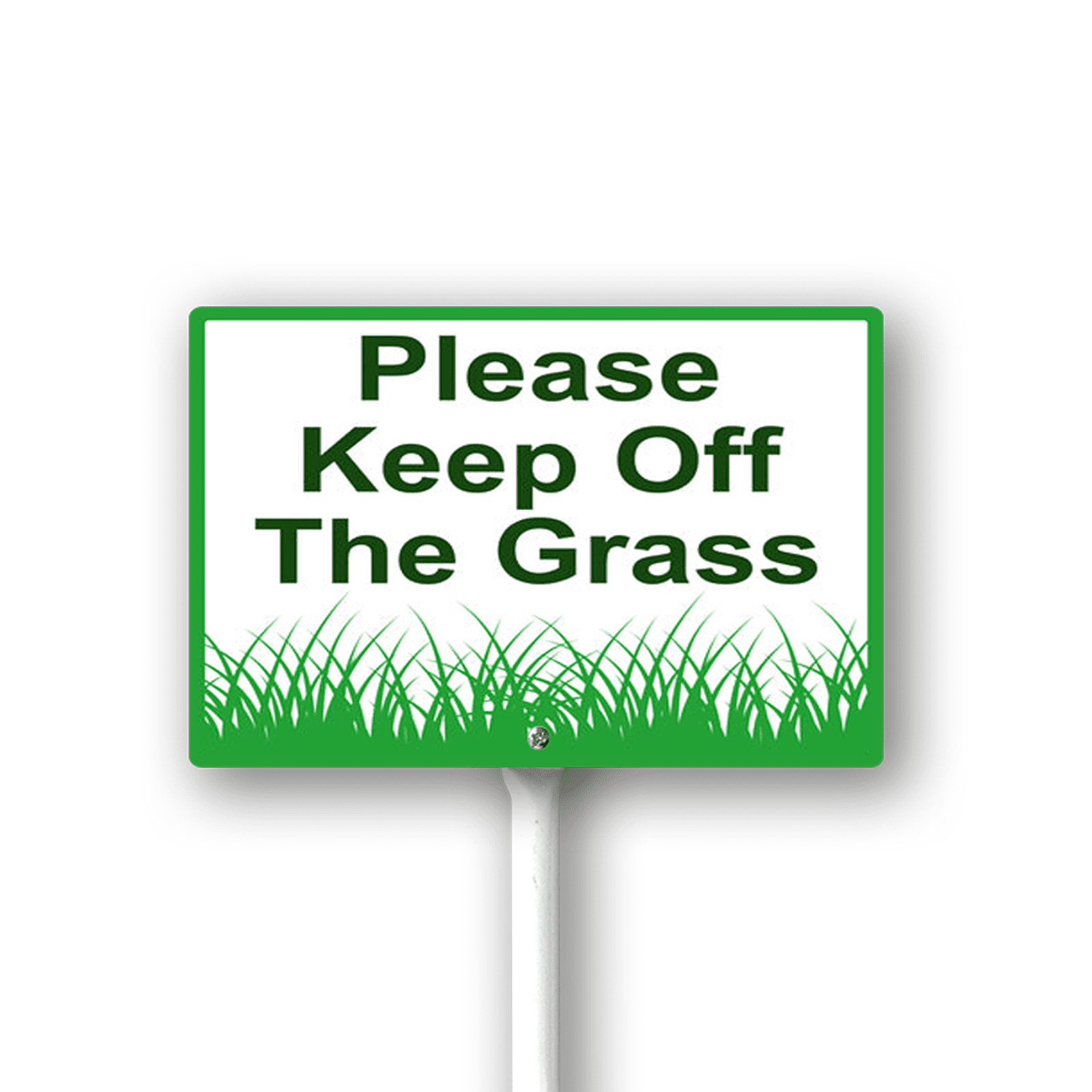 Eveokoki 12X8Inch Please Keep Off The Grass Aluminum Lawn Sign Stand ...
