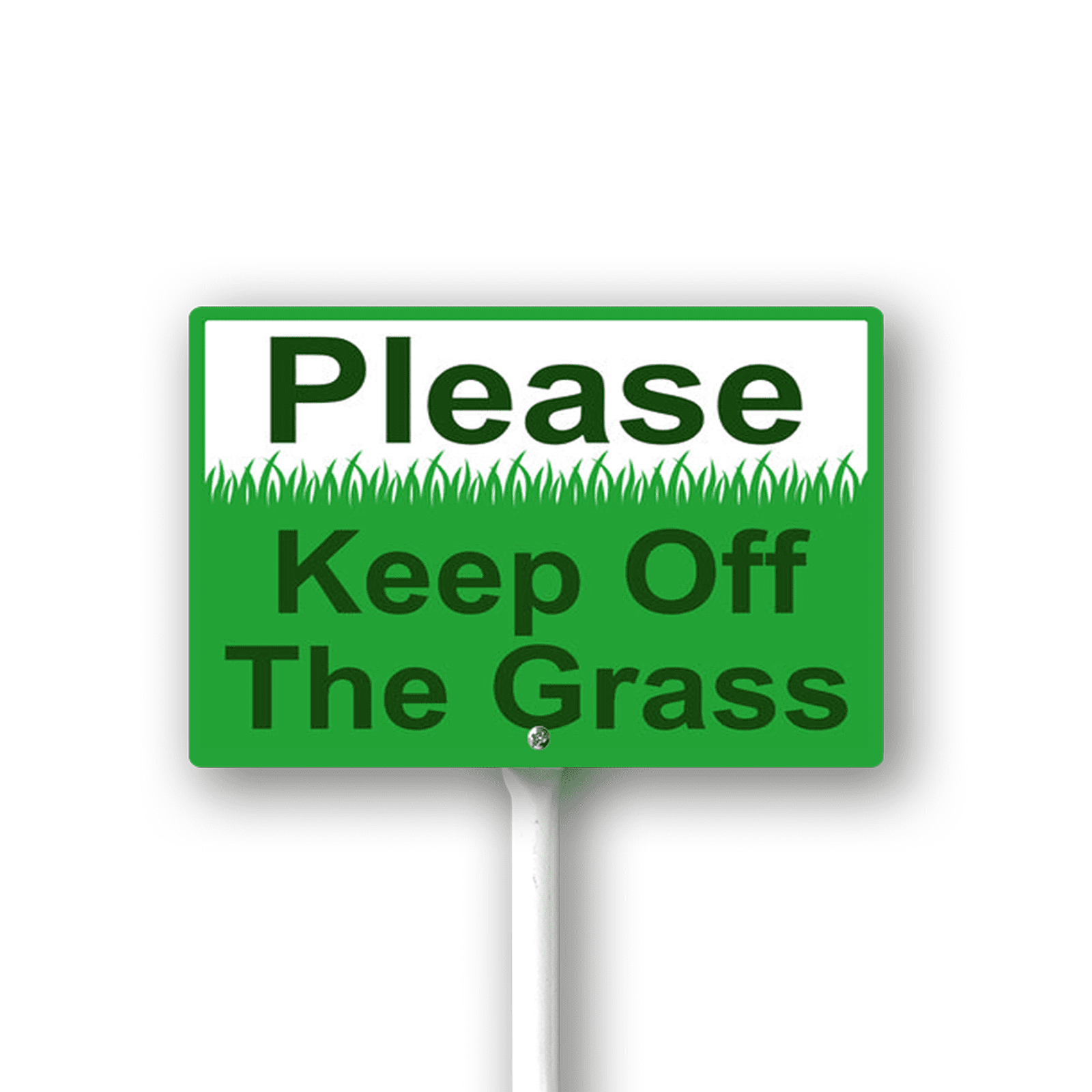 Eveokoki 12X8Inch Please Keep Off The Grass Aluminum Lawn Sign Stand ...