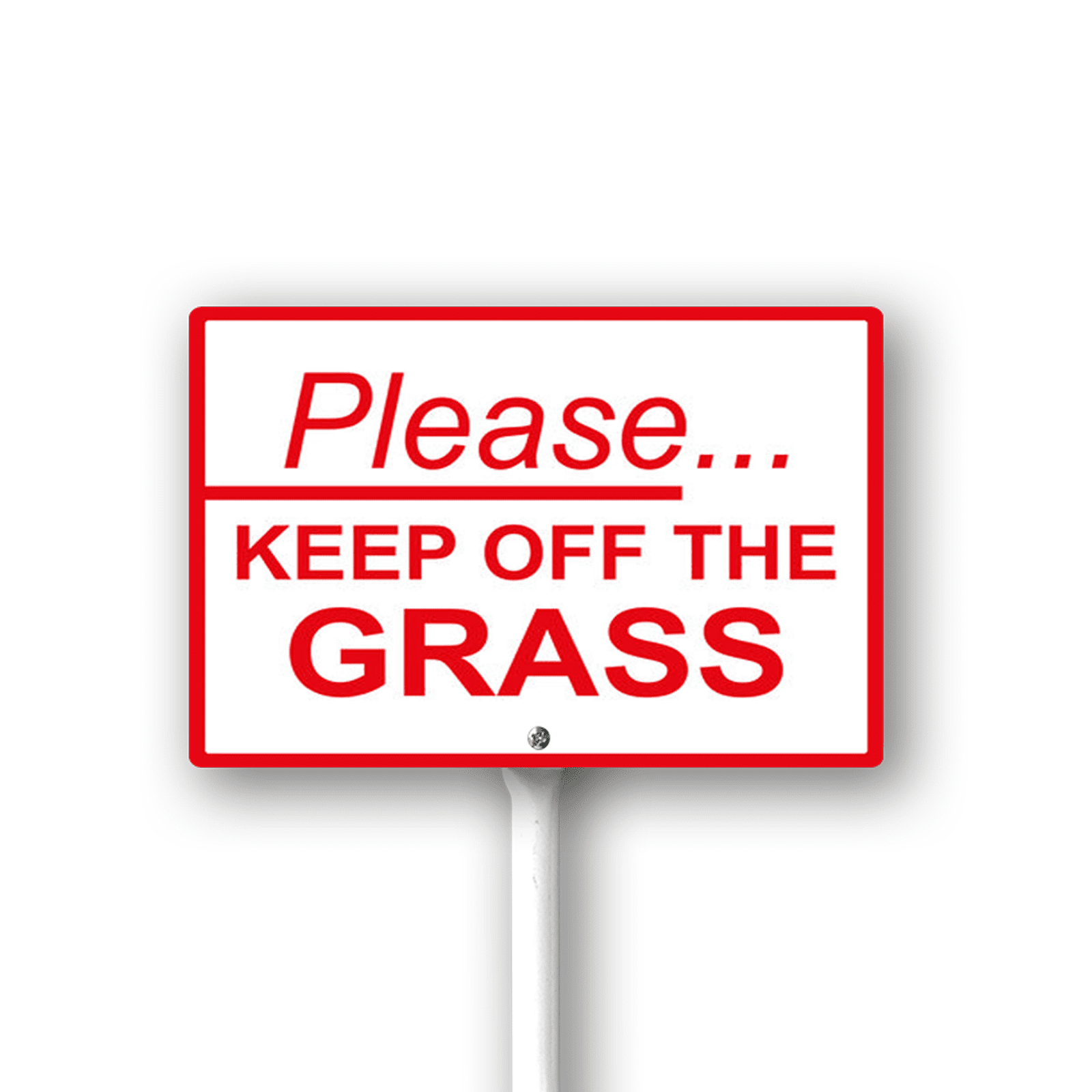 Eveokoki 12X8Inch Please Keep Off The Grass Aluminum Lawn Sign Stand ...